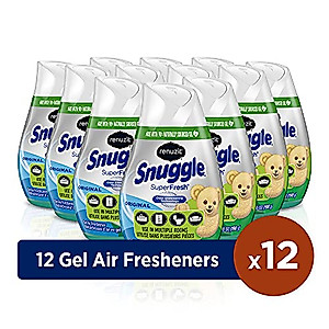 Renuzit Snuggle Adjustable Gel Air Freshener Cones, SuperFresh Original Scent, Odor Elimination, 12 Cones