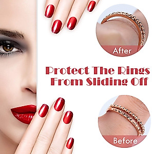 Hicarer Invisible Ring Size Adjusters Guard Ring Sizer Loose Ring Size Adjusters with Ring Sizer Measuring Tool Polishing Cloth for Man and Woman Rings, 69 Pieces (Transparent)