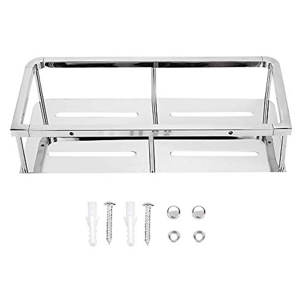 Yosoo Bathroom Wall Mounted Shelf,304 Stainless Steel Wall Mounted Shampoo Storage Basket Holder Organizer Bathroom Kitchen, 30 x 13 x 5 cm