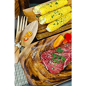 PACIFIC MERCHANTS, PACIFIC MERCHANTS ACACIAWARE Acacia Pacific Merchants Acaciaware 16.5-by 5.5-Inch Wood Oval Baguette Serving Tray