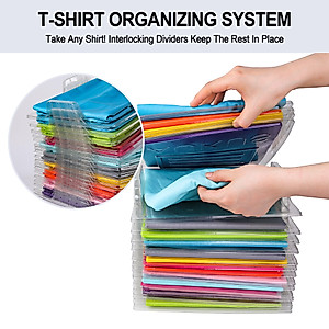 AUKUS Clothes Organizer Tray 20 PACK Shirt Folding Board /Shirt Dividers/ Clothing Folder System, Durable Plastic Easy and Fast Folding Board for Adult Women Man &Kids