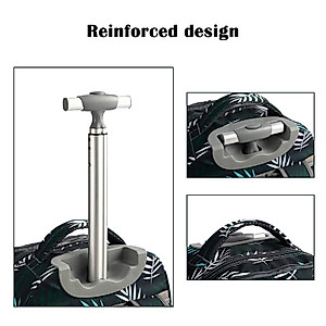 WEISHENGDA 18 inches Wheeled Rolling Backpack Multi-Compartment College Books Laptop Bag, Leaves.