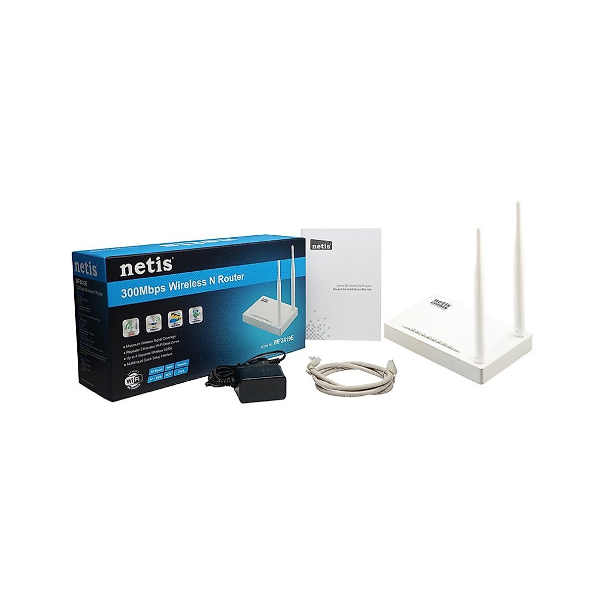 Netis DL4323 300Mbps High-Speed Wireless N ADSL2 and Modem Router Combo | 4-Port NAT Router and Wireless N Access Point with High Gain Antenna