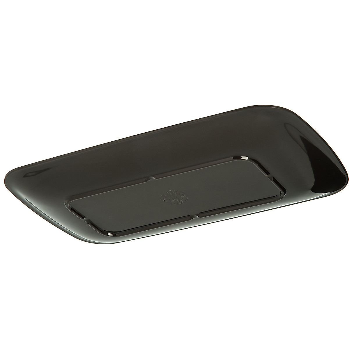 Carlisle FoodService Products Epicure Plastic Rectangle Tray, 13.875" x 7.75", Dark Woodgrain