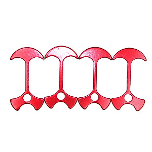 FGen 12pcs Deck Plank Road Camping Fish Bone Nail Rope Buckle Tent Windproof Rope Fish Bone Nail Aluminum Alloy Anchor Buckle Umbrella Rope