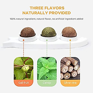 Snow Pet Magic Catnip Wall Balls Toys for Cats Wall Treats Kitten Treat Toys Indoor Catnip Ball Toys Teeth Cleaning Chew Silvervine Catnip Balls