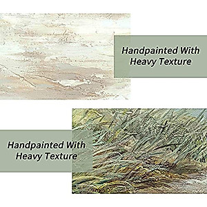 Coastal Picture Beach Wall Art: Abstract Seascape Path Painting Large Sea Scene Artwork Elegant Blue Ocean Nature Prints Seaside Photo for Bedroom Bathroom Office Living Room