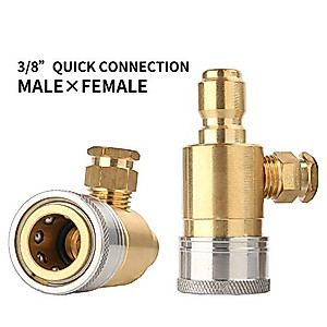 MEASUREMAN 2-1/2" Pressure Washer Gauge, Pressure Gauge Kit, 3/8 Inch Quick Connect, 0-6000 PSI, Glycerin Filled