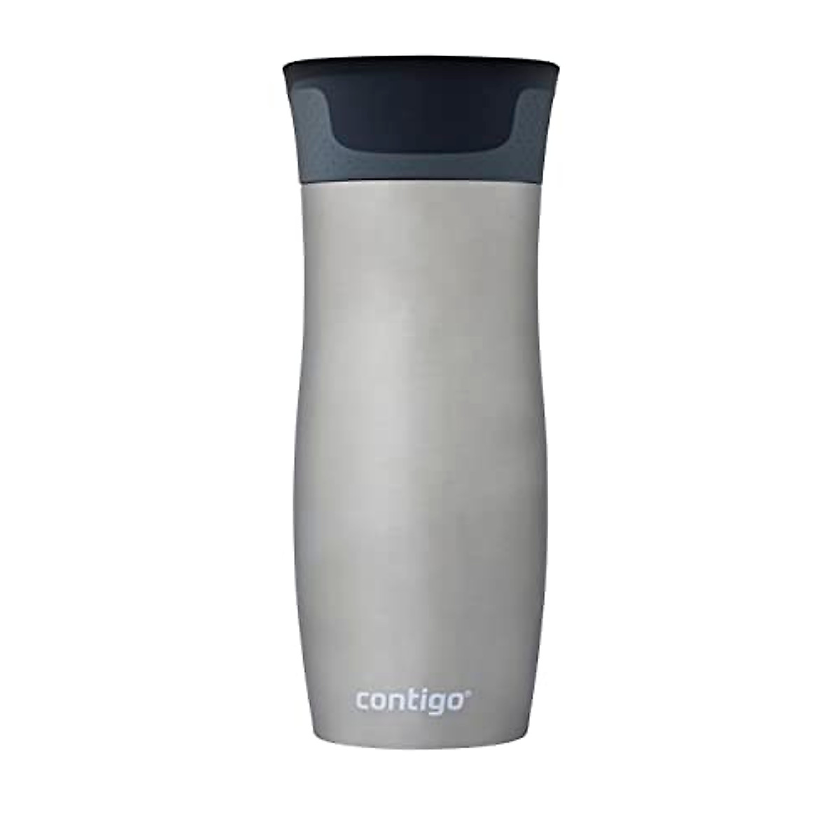 Contigo West Loop Autoseal Travel Mug, Stainless Steel Thermal Mug, Vacuum Flask, Leakproof Tumbler, Coffee Mug with BPA Easy-Clean Lid, 470 ml, Stainless Steel