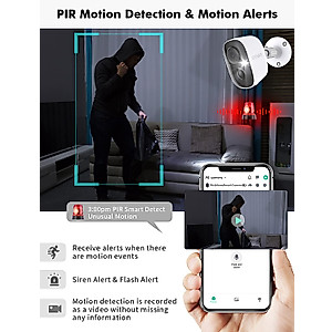 Security Cameras Wireless Outdoor for Home Surveillance, 1080P Spotlight Camera Color Night Vision, PIR Motion Detection, Lifetime Free Cloud Storage