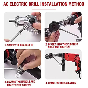 Electric Drill Shears Attachment Cutter Nibbler, Sheet Metal Cutter Drill Attachment, Alternative to Hand Tin Scissors, with Carrying Case, Power Drill Shearing Plate Cutting Adapter Tools