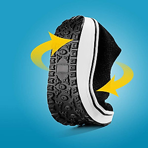 DADAWEN Women's Slip On Breathable Walking Shoes Comfort Fitness Wedge Platform Sneakers Navy US Size 7.5