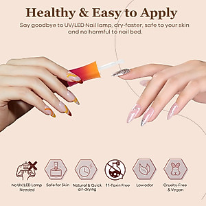 Modelones 4+4 Pcs Dip Powder Liquid Set, Dipping Powder System Set with Base Coat/Top Coat/Activator/Brush Saver/Manicure Tools for Nail Art DIY Salon