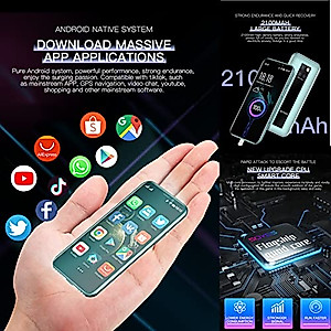 SOYES S10H Mini 4G Card Smartphone Unlocked RAM 3GB ROM 32GB Android 9.0 Ultra-Thin 3.49 Inch K13 Dual Sim 4G Student Mobile Phone Face Recognition Google (Black 3GB+64GB)