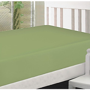 Microfiber 2 Twin Fitted Bottom Bed Sheets (2-Pack) 1800 Ultra Soft and Comfy - 39" x 75" Great for Kids Room, Guest Room, Dorms, Camps, Twin Beds (Twin, Sage Green)