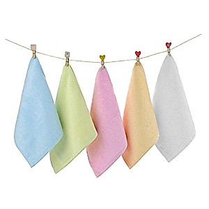 Yoofoss Luxury Bamboo Washcloths Towel Set 10 Pack Baby Wash Cloth for Bathroom-Hotel-Spa-Kitchen Multi-Purpose Fingertip Towels and Face Cloths 10'' x 10''