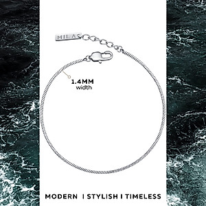 Square Chain Bracelet for Men and Women l Stainless Steel, Minimalist Bracelet, Simple Pure Design, Mens Bracelet, Silver Bracelet Alternative, Made in Miami