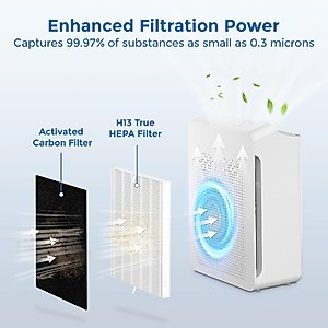Fil-fresh C545 Replacement Filter S, Compatible with Winix C545 Air Purifier, Includes 2 True HEPA Filter and 8 Activated Carbon Filters, Replaces Part 1712-0096-00