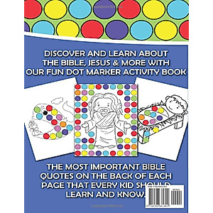 Dot Marker Activity Book For Kids - Bible Stories: Help your little children learn motor skills, hand-eye ccordination, Christian biblical knowledge, spirituality while having fun