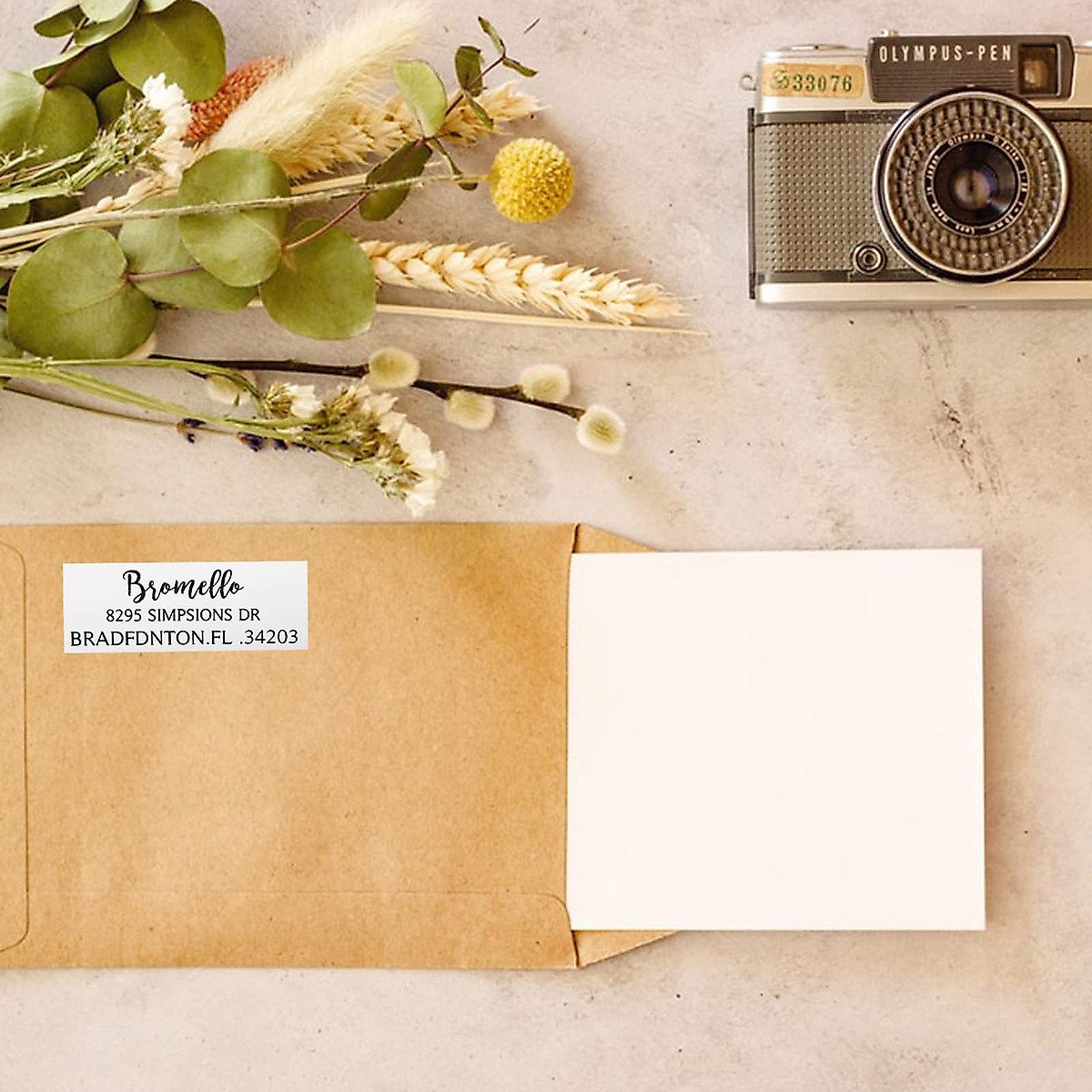 LINMAGCO Personalized Return Address Labels Clear 500 Pcs Mail Labels for Envelopes Weddings Self Adhesive Rectangle Elegant Name Stickers…