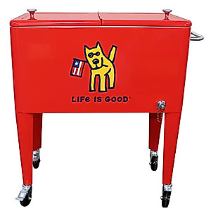 Leigh Country 60 Qt. Rolling Life is Good Cooler - Rocket w/Flag