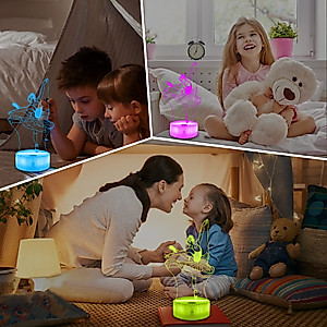 Lampeez Kids 3D Ballerina Night Light Ballet Dancer Gifts Lamp with 16 Colors Remote Control Changing Birthday Xmas Valentine's Day Gift Idea for Boys and Girls