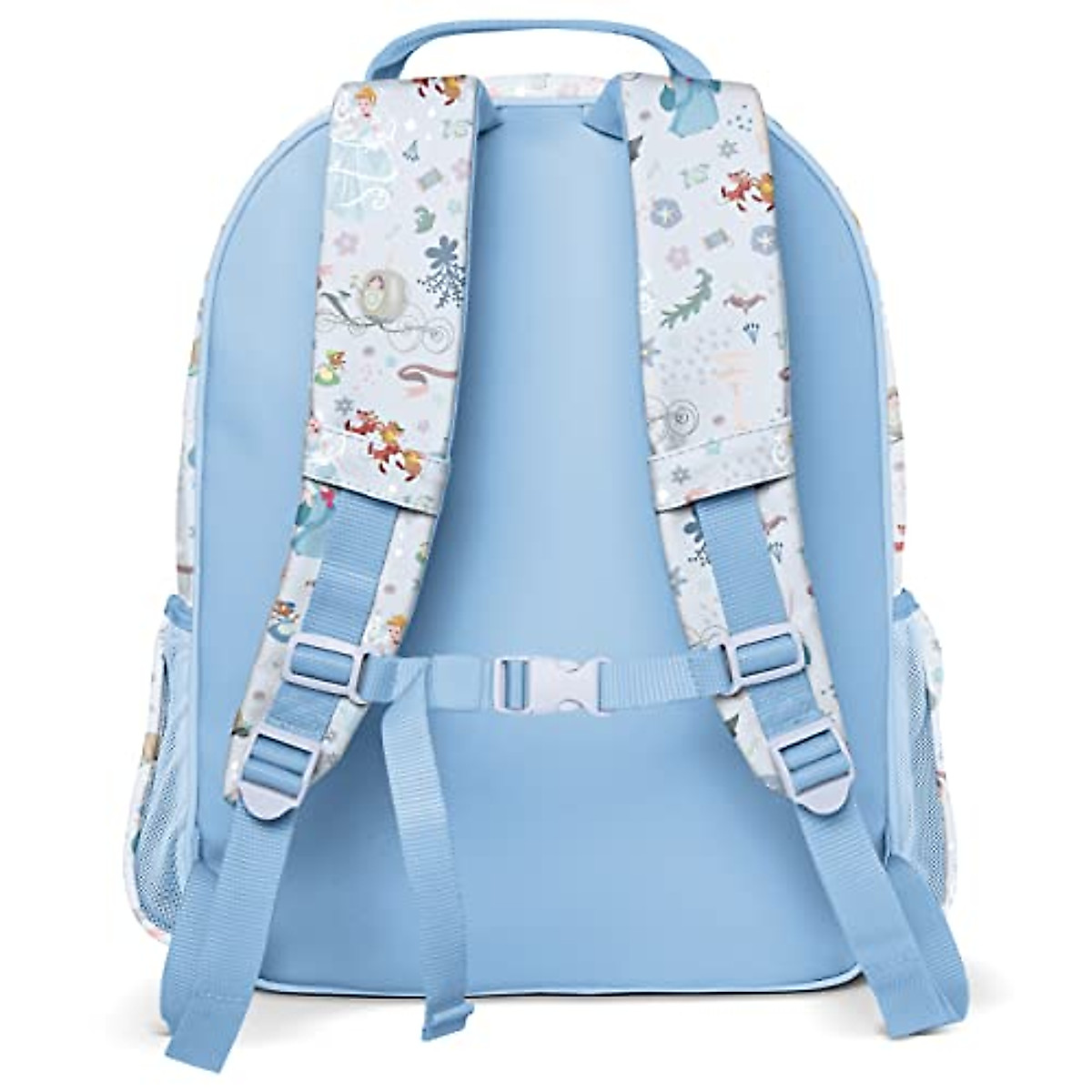Simple Modern Medium Disney Vegan Leather Toddler Backpack for School | Kindergarten Elementary Kids Mini Backpack Faux PU Leather | Fletcher Collection | Kids - 15" tall | Cinderella Floral Wishes