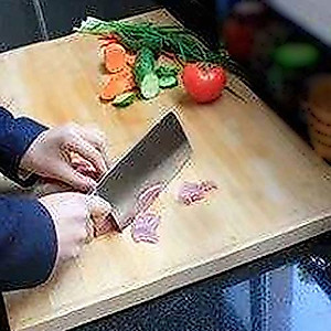 GULRUH Wood Cutting Boards for Kitchen, Thick Wooden Cutting Board for Kitchen, with Handle, Durable and Simple to Clean, can Cut Fruit, Meat