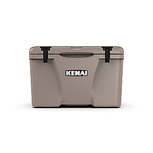 KENAI 25 Cooler | 25 qt Ice Chest Durable Rotomolded Insulated | Made in USA | Warranty for Life | for Beach Boat Camping Fishing Hunting | K25 | Tan