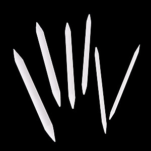 6Pcs White Sketch Pastel Blending Smudge Stump Stick Art Sketch Paper Tool Pen Drawing Supplies Durable and Attractive