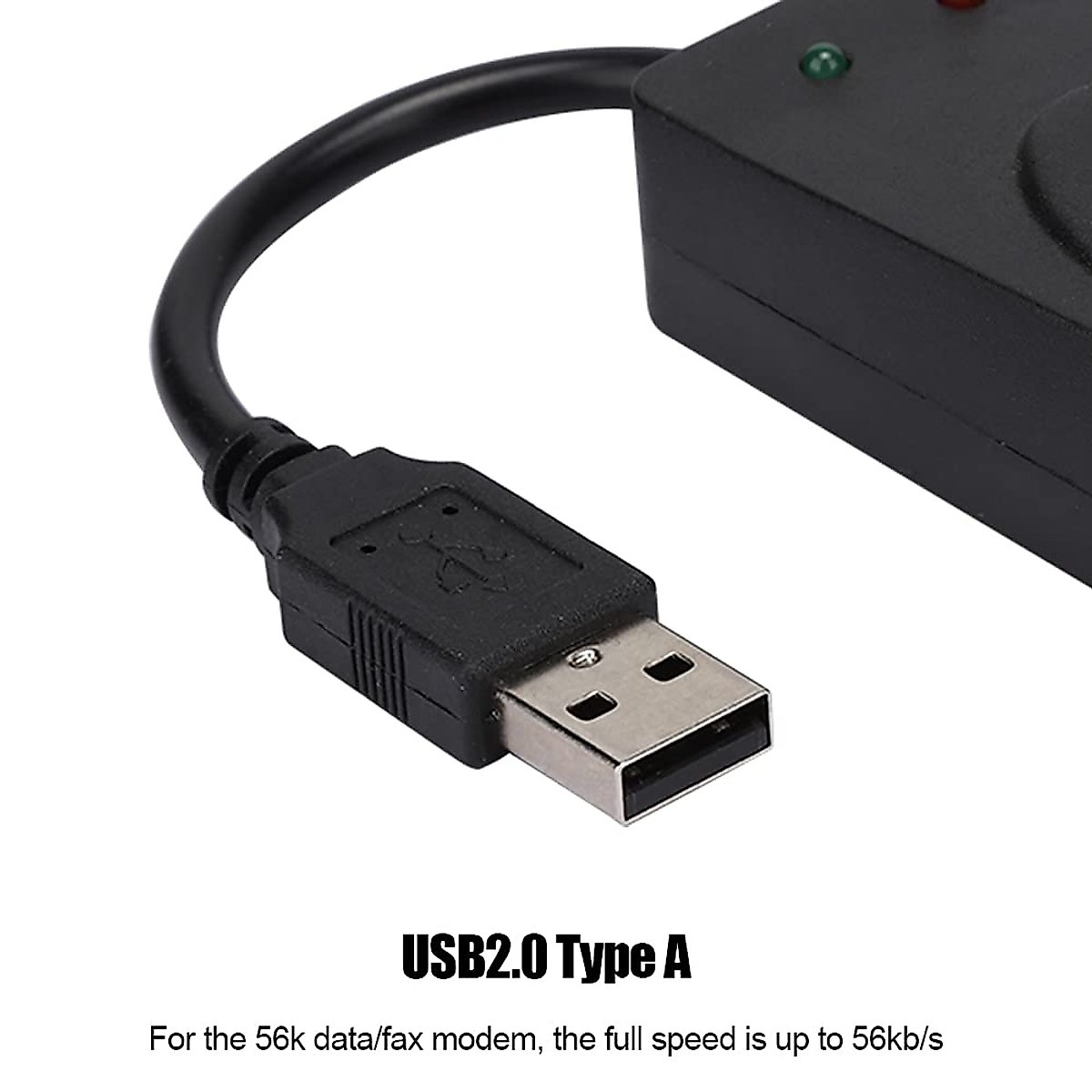 Fax Modem， Dual Port USB2.0 56K External Modem Driver， Plug and Play USB Modem， for Win 7/Win 8/Win 10/Win XP