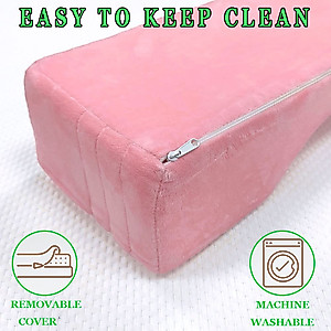 Puransen Lash Pillow for Lash Extensions - Comfortable Velvet Memory Foam Eyelash Pillow, Protect The Neck When Used for Lash Extension Grafting Make Up (Pink)