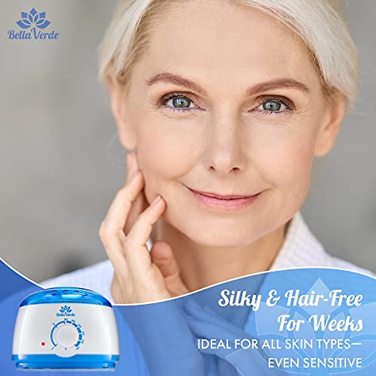 Bella Verde Wax Warmer for Hair Removal - Professional-Grade Waxing Pot - Melts Beans, Beads, Canned, & Hard Wax - Non-Stick Coating - For Brazilian, Eyebrow, Legs, & Body - For Men & Women (Wax Warmer Only)…