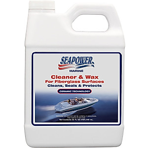 Seapower SQ-32 Marine Cleaner and Wax with Carnauba and Silicone - 32 oz.