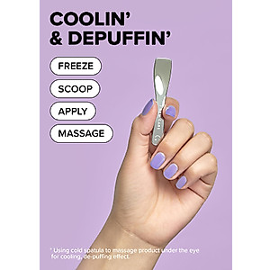 I Dew Care Multi-functional Applicator - Get The Scoop | Gift, Stainless Steel Spatula, Beauty Tool for Cream, Lip Balm, Wash-Off Masks, Mixing, Depuffing