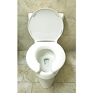 Big John Toilet Seat 2445263-3W Open Front with Cover Bariatric Toilet Seat, White