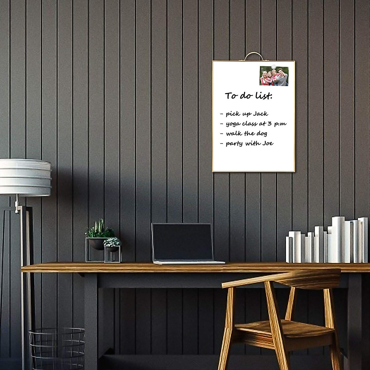 TSJ OFFICE Small White Board - 16" X 12" Portable Gold Aluminum Framed Whiteboard, Magnetic Dry Erase Board with a Handle, to Do List Notepad for Office, Home, School