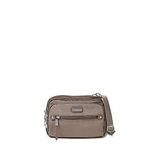 Baggallini womens New Classic Time Zone Rfid Bag Crossbody, Portobello Shimmer, One Size US