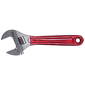 Klein Tools D507-6 Adjustable Wrench, Extra Capacity Jaw Forged Drive Wrench with High Polish Chrome Finish, 6-1/2-Inch