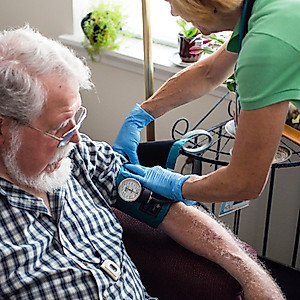 AMMEX Blue Nitrile Disposable Exam Gloves, 3 Mil, Latex & Powder Free, Food-Safe, Textured, Non-Sterile, Large, Box of 100