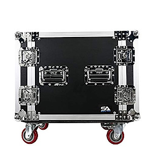 Seismic Audio - SA-PTR-10UC - 10 Space Pro Audio DJ Road Rack Case with Casters - 10U Pro Tour Grade Rack
