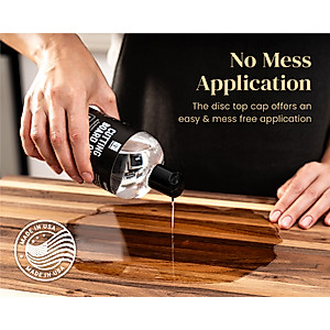 Mevell Food Grade Mineral Oil Made in USA 16 Oz, Butcher Blocks and Kitchen Countertops Conditioner, Food Safe Cutting Board Oil, Finish for Marble, Soapstone