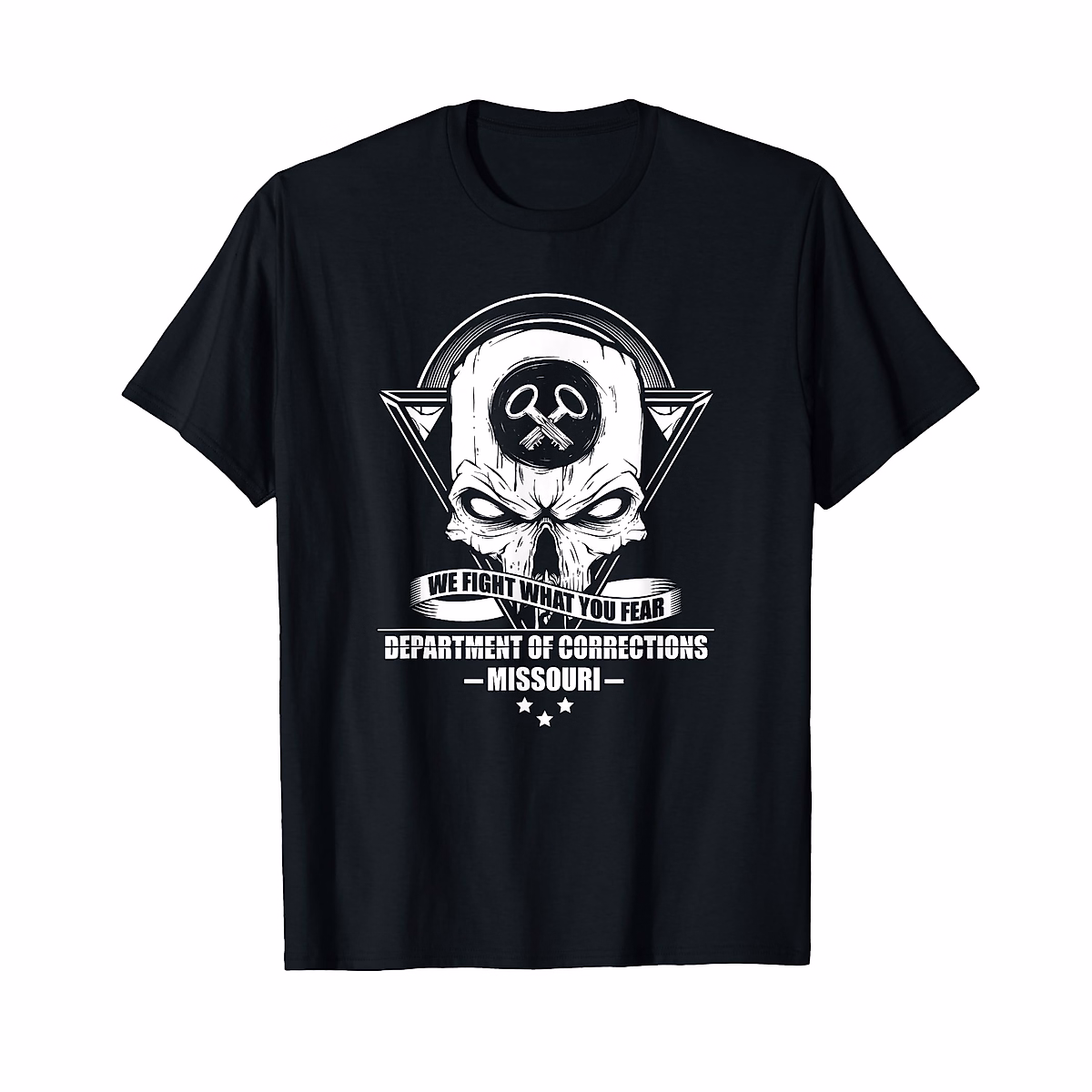 Missouri Department Of Corrections Officer Skull Prison T-Shirt
