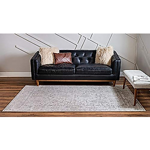 Unique Loom Portland Collection Bohemian Vintage Inspired Tone Design Area Rug, 10' 0" x 13' 0", Ivory/Gray