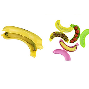 3Pcs Banana Keeper Outdoor Travel Case, Banana Protector, Cute Carrier Storage Box，Banana Container for Lunch Boxes, BPA-Free Fruit Container