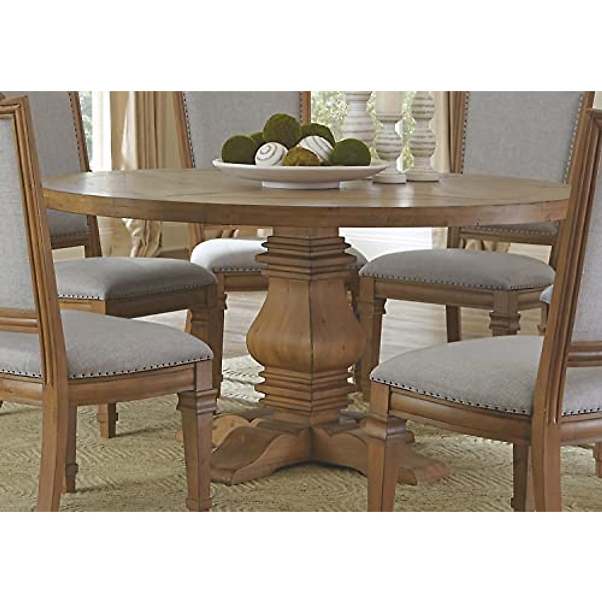 Donny Osmond Home Coaster Furniture Florence Round Pedestal Dining Table Rustic 180200