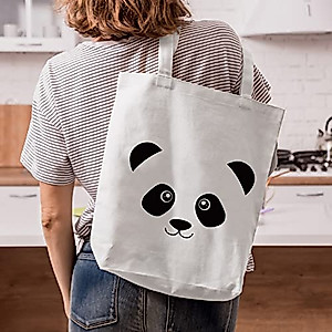 Eccliy 2 Pieces Panda Cosmetic Bag Makeup Zipper Pouch Bag Women Panda Tote Bag Just a Girl Who Loves Pandas for Girls Birthday Christmas Day Gift