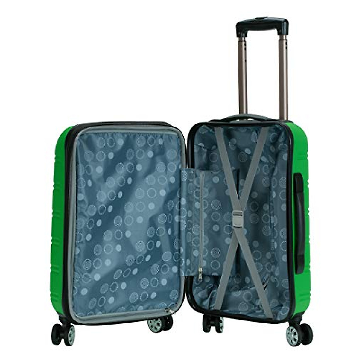 Rockland Melbourne Hardside Expandable Spinner Wheel Luggage, Green, Carry-On 20-Inch