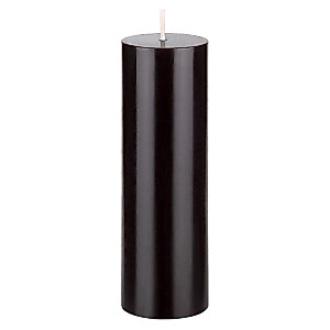 Mega Candles 1 pc Unscented Black Round Pillar Candle, Hand Poured Premium Wax Candles 2 Inch x 6 Inch, Home Décor, Wedding Receptions, Baby Showers, Birthdays, Celebrations, Party Favors & More