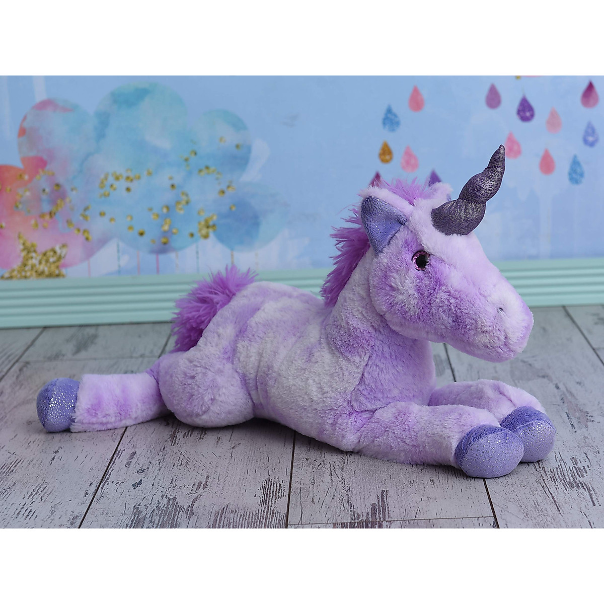 The Petting Zoo Purple Unicorn Stuffed Animal, Gifts for Girls, Posh Plush Unicorn Toy 14 inches